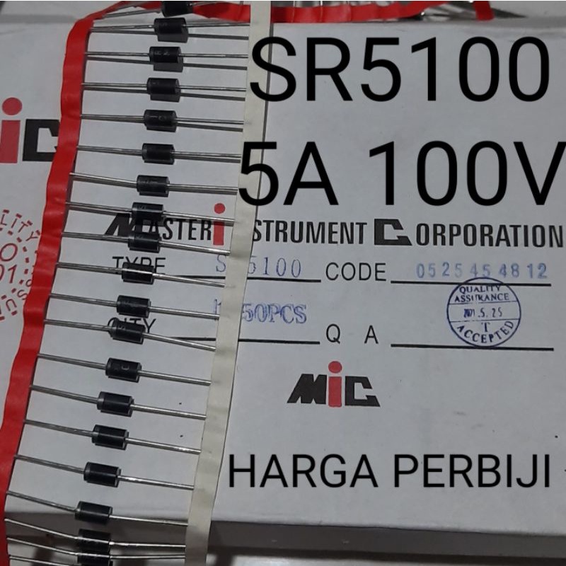 Jual (1pcs) DIODA SCHOTTKY SR5100 SR560 PENGGANTI SB5100 SB560 MBR5100 SR 5100 SB 5100 5A 100V ...