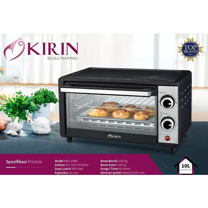 Jual KIRIN Oven Listrik KBO 100 M - KBO100M KBO-100M Garansi Resmi | Shopee Indonesia