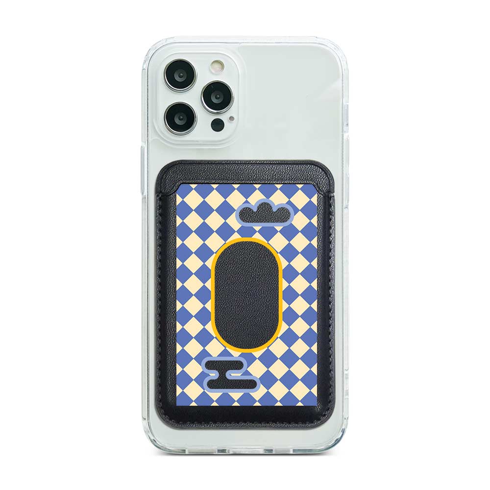 Jual Card Pocket Wallet Holder Magnetic Cassion Blue Diamond With Oval ...