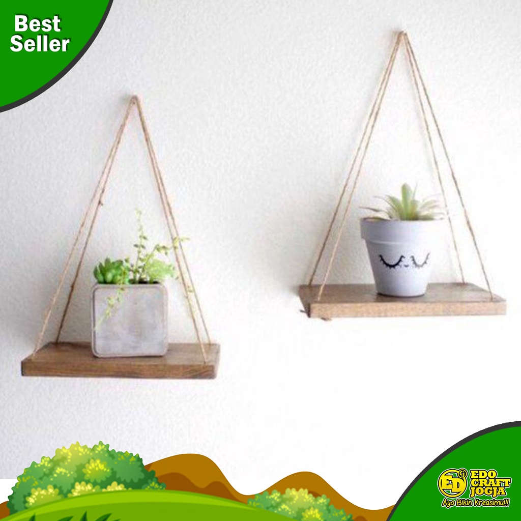 Jual Hambalan Dinding Kayu Tali Gantung 20cm | Shopee Indonesia