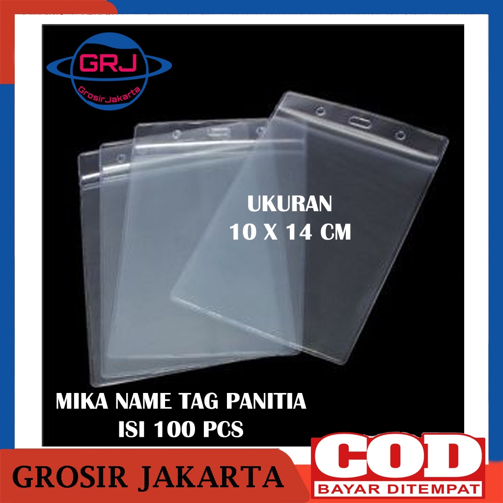 Jual Plastik Mika Transparan Tempat ID Card Holder / Name Tag | Shopee Indonesia