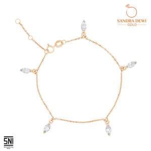 Jual Gelang Rosegold Beatrix Series BC200124 SDW Gold 755 18K | Shopee ...