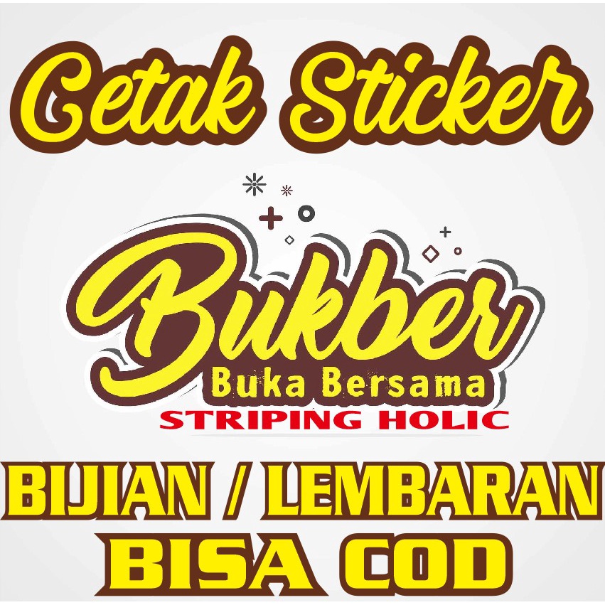 Jual STICKER PRINTING BISA CUSTOM DESAIN HARGA GROSIR 1 LEMBAR A3 ...