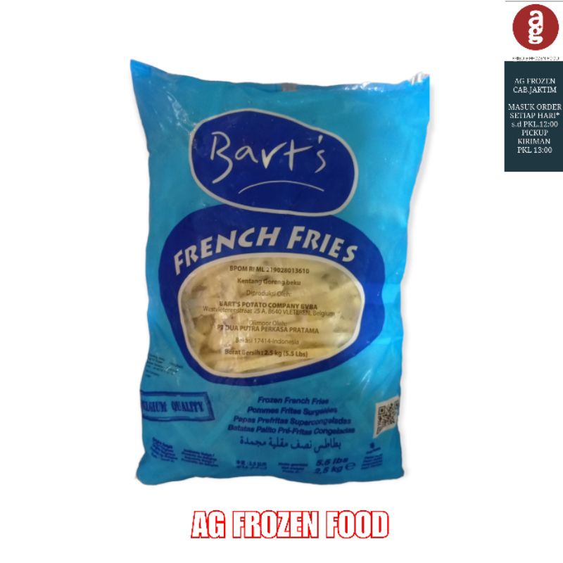 Jual Bart Shoestring French Fries 2.5 kg | Shopee Indonesia