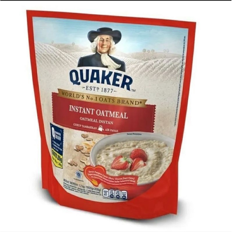 Jual Quaker instant oatmeal / sereal 1,2kg | Shopee Indonesia