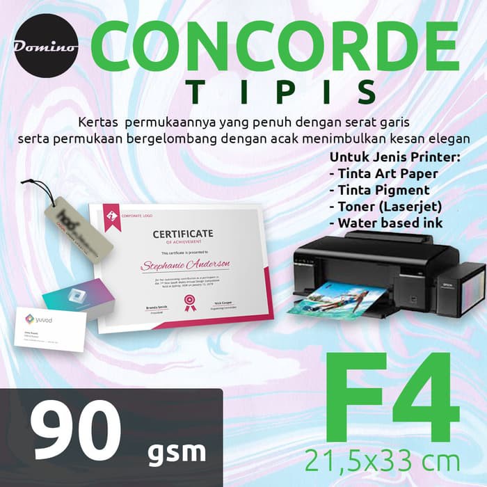 Jual Kertas Concorde 90gr Folio F4 konkord tipis 90gram concord Putih ...