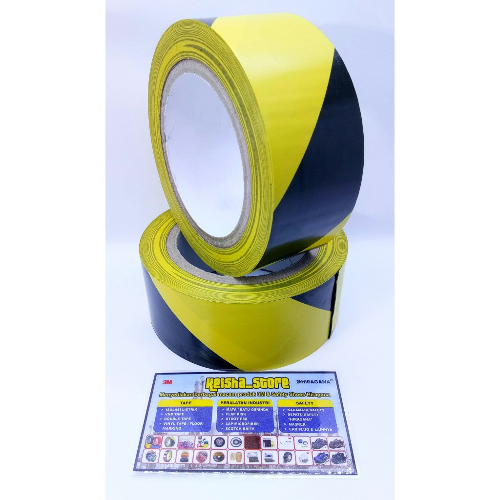Jual Vinyl-Tape Murah 48mm x 33M - Floor Marking - Tiger Tape - Kuning ...
