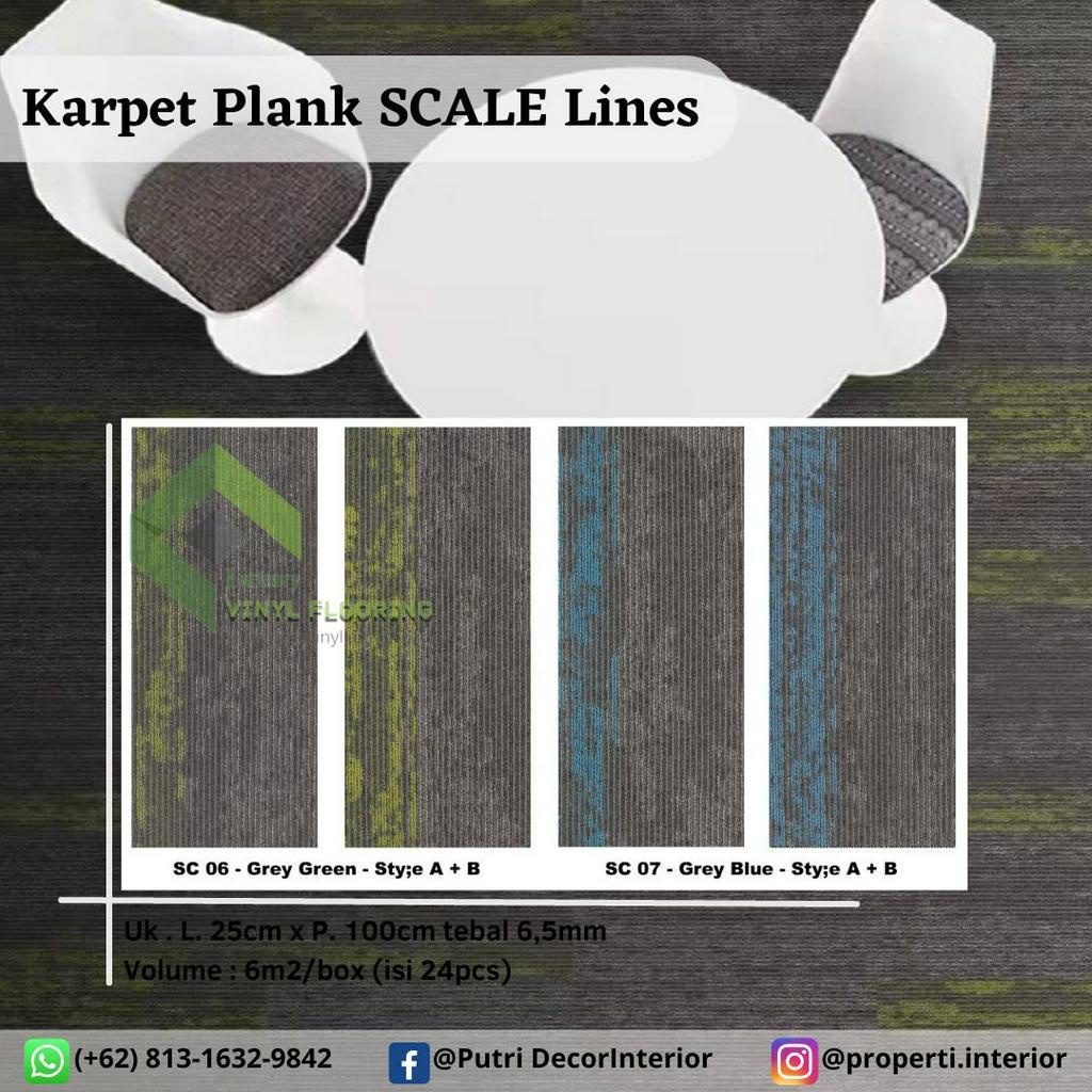 Jual Karpet tile SCALE Lines uk 25cm x 100cm tebal 6,5mm | Shopee Indonesia