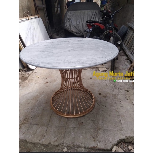 Jual Meja Lingkaran Top Marmer Asli | Shopee Indonesia