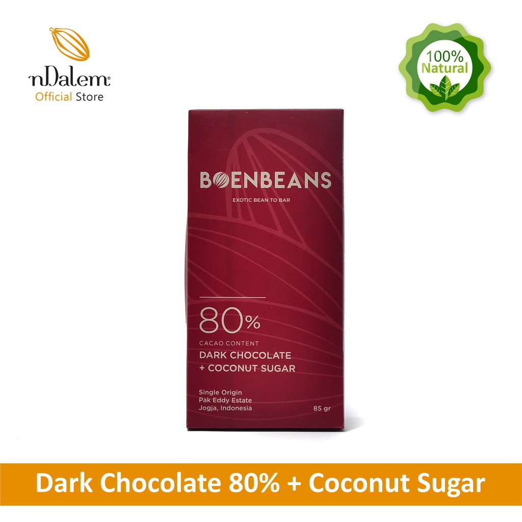 Jual Cokelat nDalem Coklat Hitam Original Boenbeans Dark Chocolate 80% ...