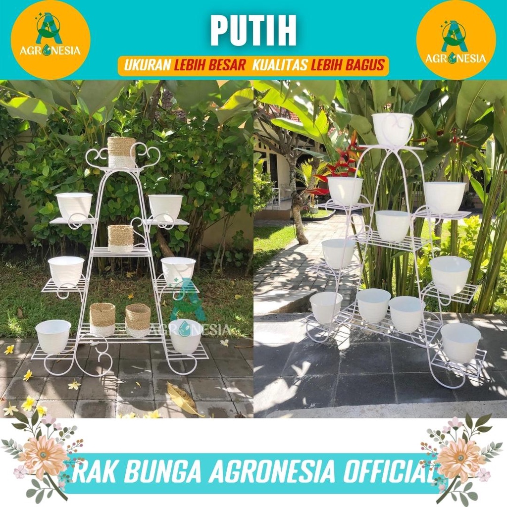 Jual Rak Tanaman Bunga Besi Minimalis Bertingkat Murah Dudukan Pot Besi ...