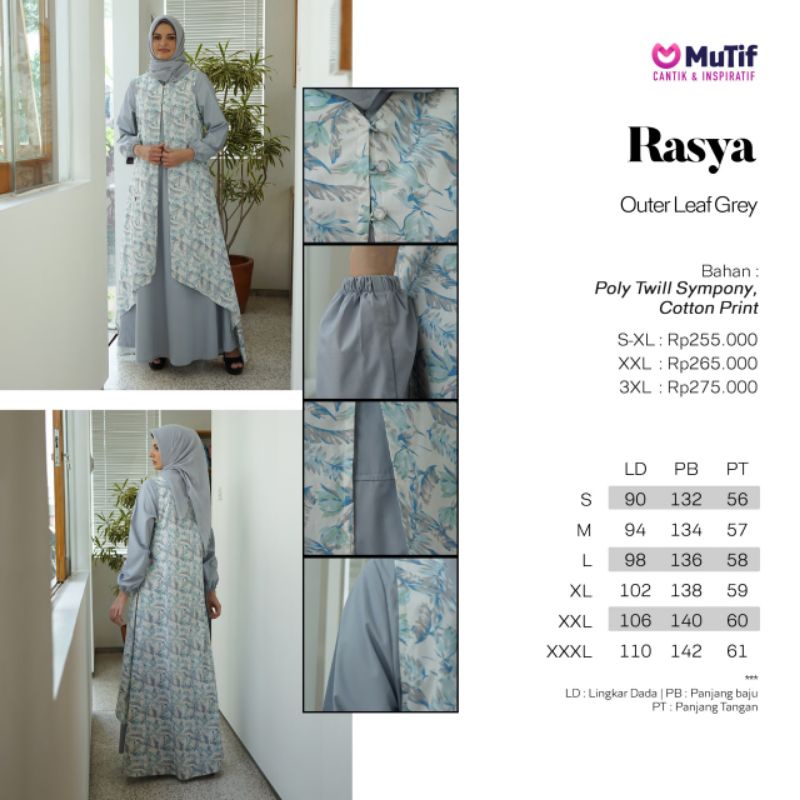 Jual SALE Outer gamis by mutif / Dress Outer original by mutif / Rasya ...