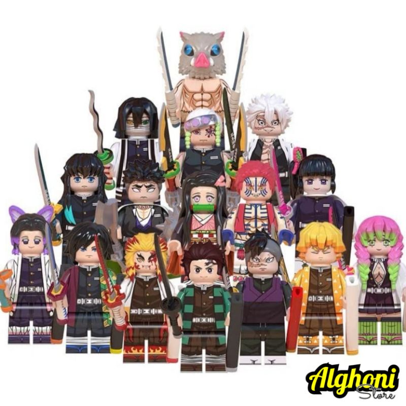 Jual Mainan Demon slayer minifigure kimetsu no yaiba action mini figure ...