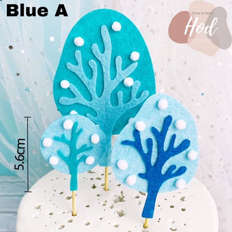 Jual 3pc/set Topper Pohon Hijau Tree Green Trees Kain Hiasan Kue Ulang Tahun Tema Garden Zoo ...