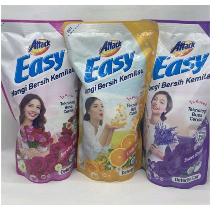 Jual ATTACK EASY Deterjen Cair 750ml Refill | Shopee Indonesia