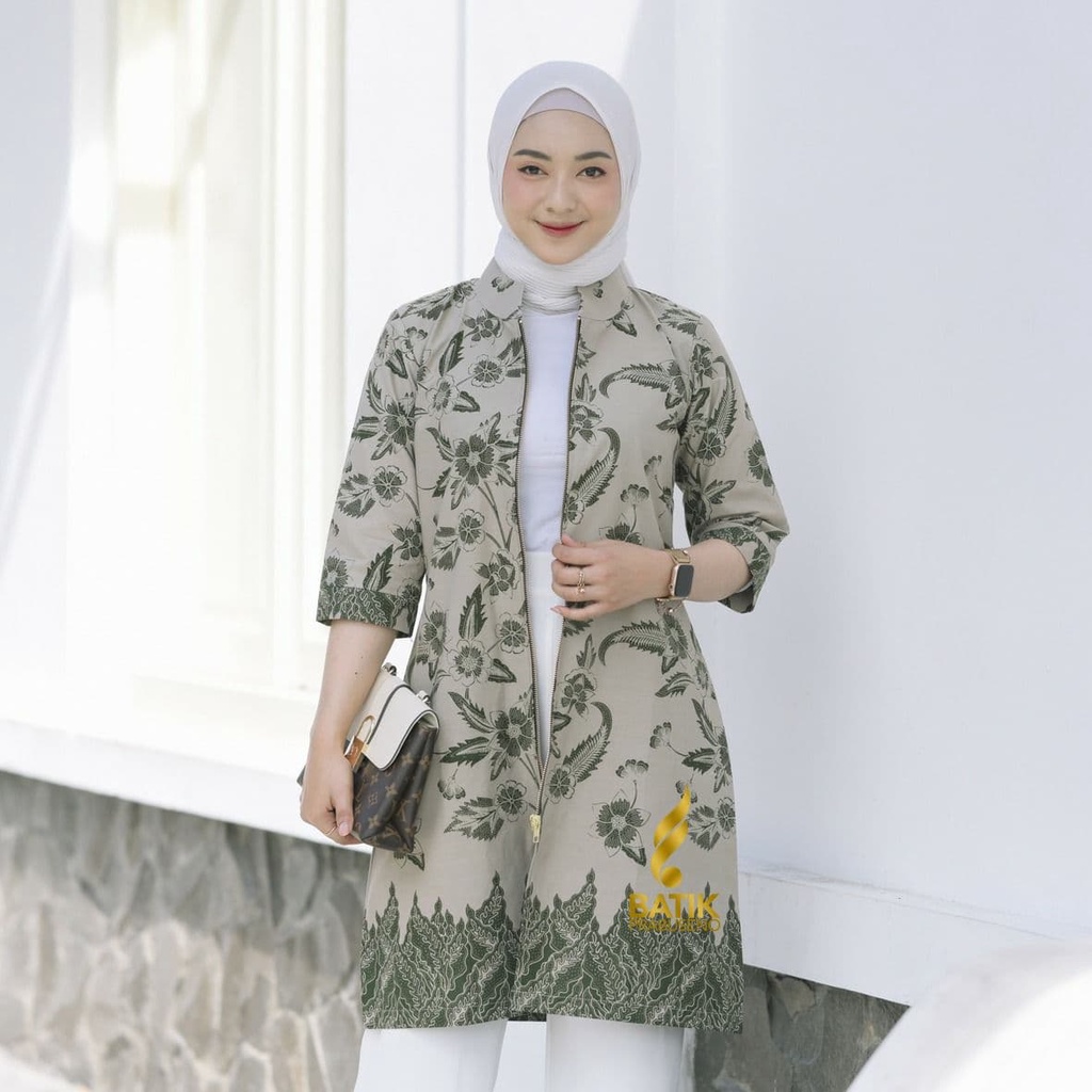 Jual Atasan Tradisional Batik Prabuseno Original Motif MAWAR IJO Tunik ...
