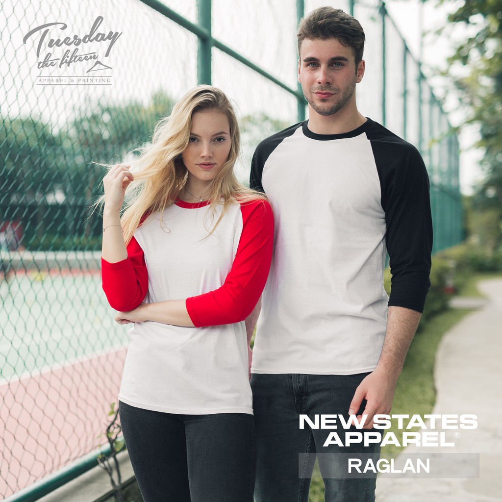 Jual ( White - Colour ) NSA Raglan ( New States Apparel ) | Shopee ...