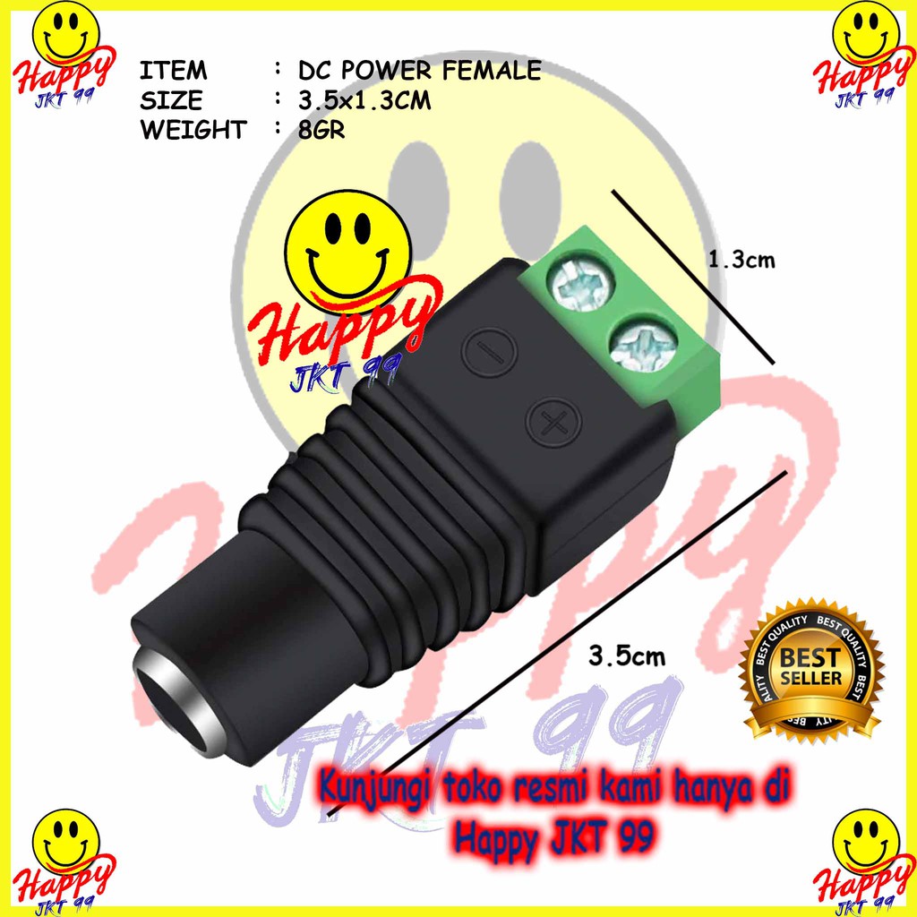 Jual [ HAPPY JKT 99 ] DC POWER FEMALE ORIGINAL UNIVERSAL DIY CABLE ...