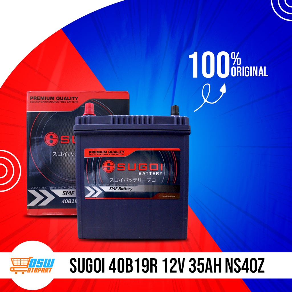 Jual SUGOI 40B19R 12V 35Ah NS40Z | Shopee Indonesia