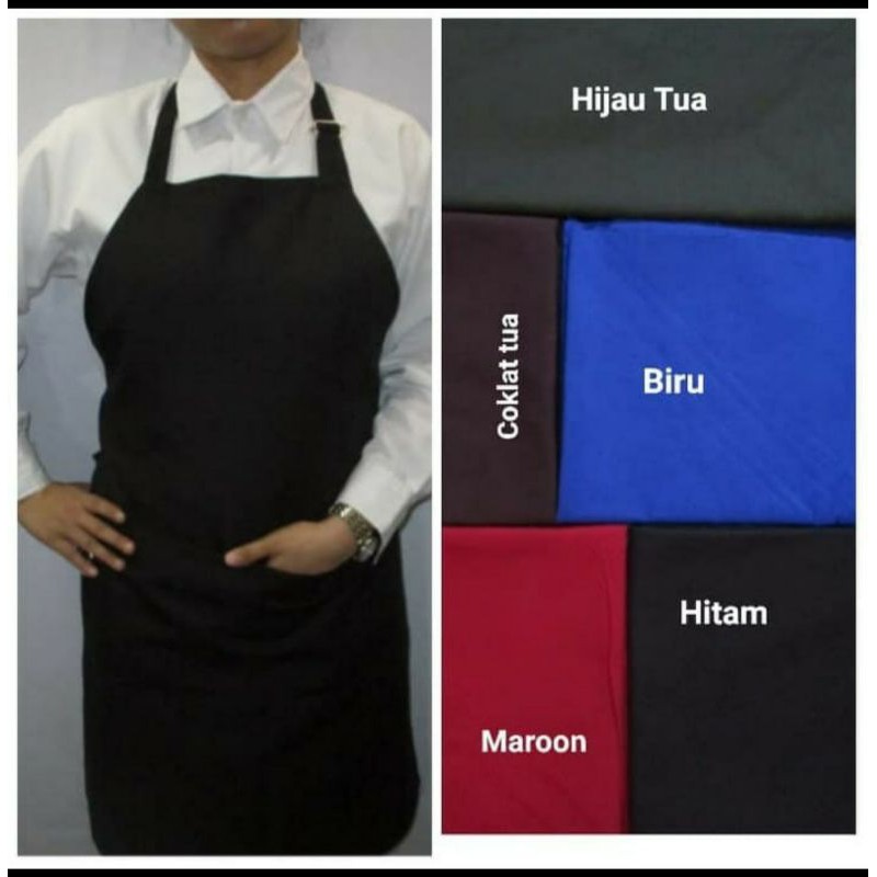 Jual celemek apron masak full profesional murah berkualitas | Shopee ...
