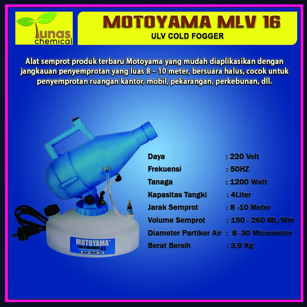 Jual MOTOYAMA MLV 16 COLD FOGGER Elektrik Fogger Sprayer | Shopee Indonesia