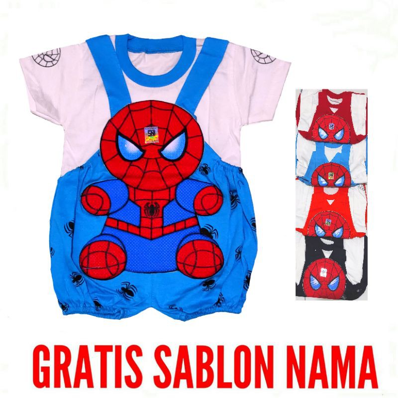 Jual BAJU KODOK SPIDERMAN JUMPER BABY GRATIS SABLON NAMA | Shopee Indonesia