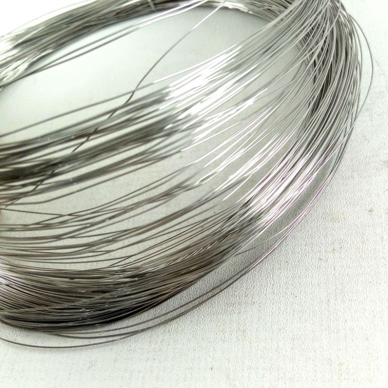 Jual Parlaklik kawat tipis uk. 0.3/ silver ( isi -/+ 50gr per roll ...