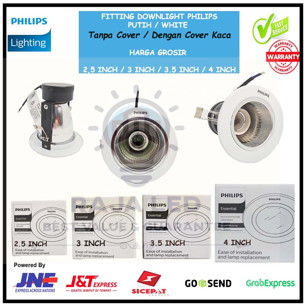 Jual Kap Fitting Downlight Philips 2.5" / 3 " / 3.5" / 4" / 2.5 inch / 3 inch / 3.5 inch / 4 ...