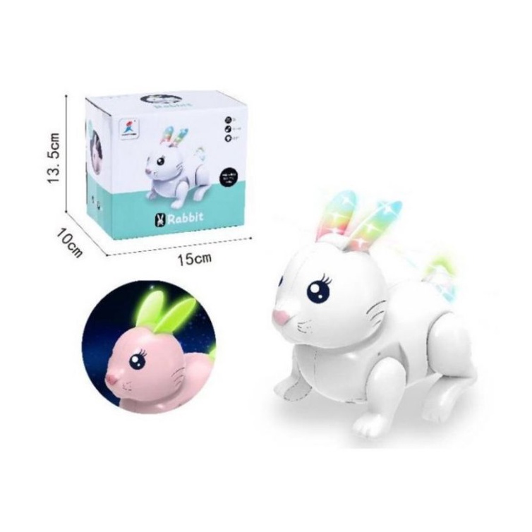Jual Mainan Anak ROBOT RABBIT B/O Mainan Kelinci loncat Lampu Dan Musik ...