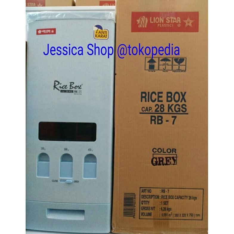 Jual PROMO! Tempat Beras / Rice Box Lion Star 28 Kg RB-7 ( Gojek Only ...