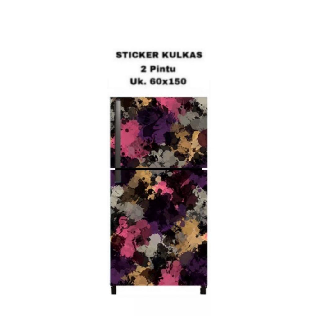 Jual Sticker Kulkas 2 Pintu Motif Color Abstract | Shopee Indonesia