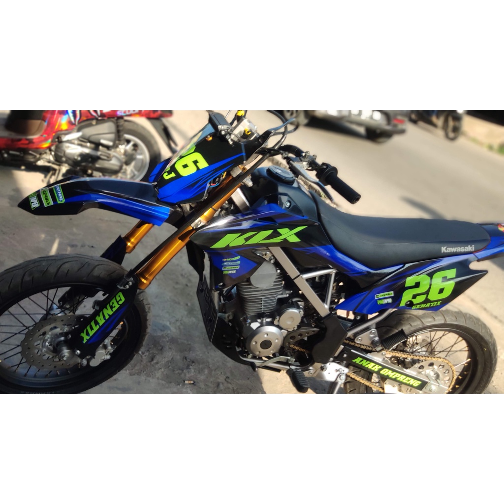 Jual Stiker KLX BF Decal Full Body KLX BF Blue Glossy DNKZ | Shopee ...