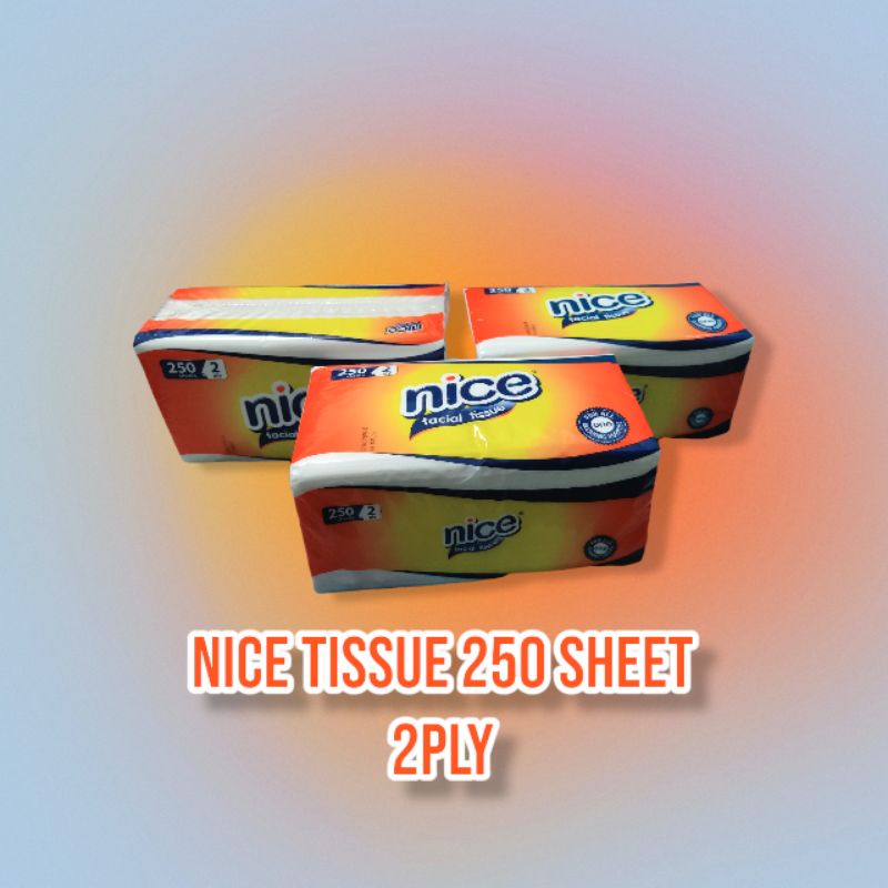 Jual Tisu Facial Tissue Nice 250 Sheet Brand Refil Halus Lembut ...