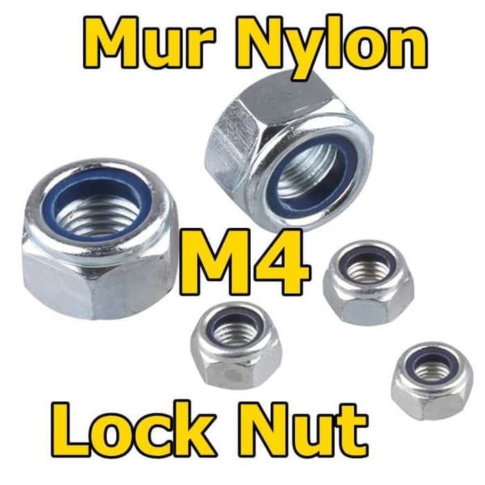 Jual Mur nilon M4 SS lock nut nylon | Shopee Indonesia