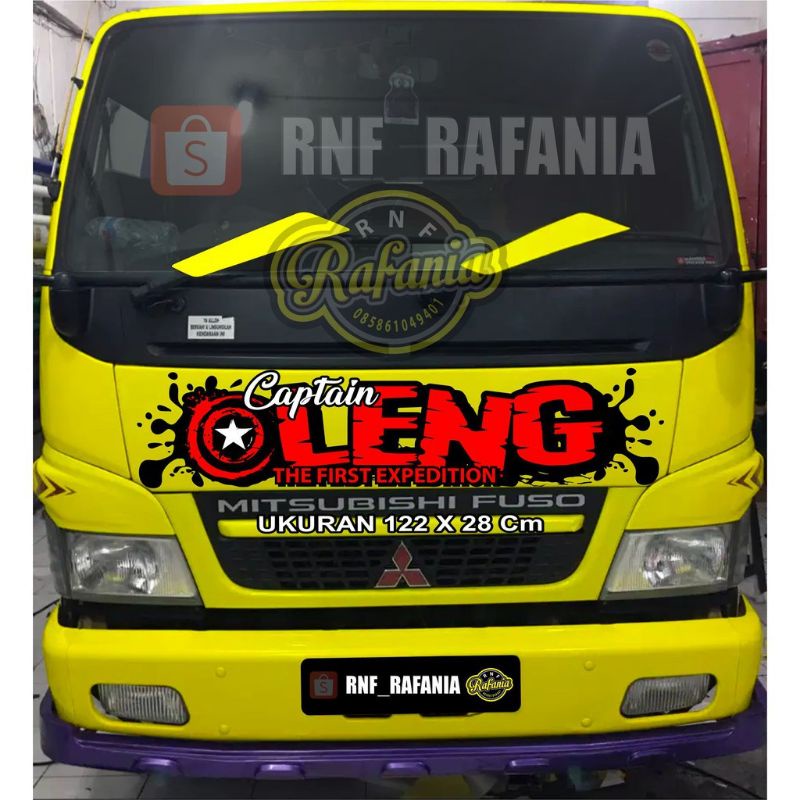 Jual Stiker Skotlet Cuting Kabin Center Truck Capten Oleng Kabin truc ...