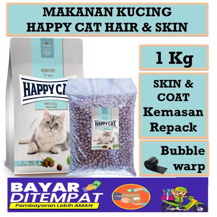Jual Makanan Kucing happy cat sensitive skin and coat ( hair and skin ...