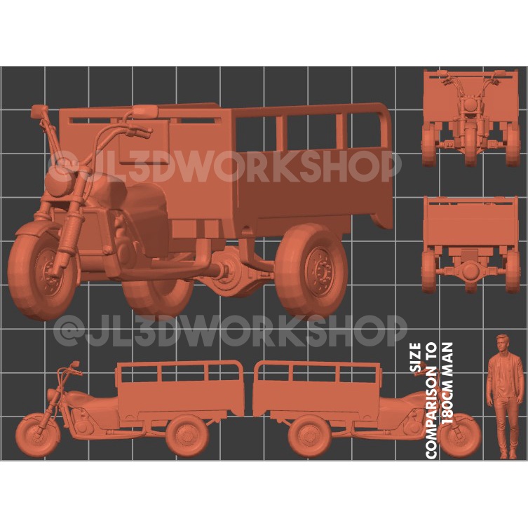 Jual JL3D Motor Skala 1/64 Viar / Tossa / Roda Tiga / Bentor | Shopee ...