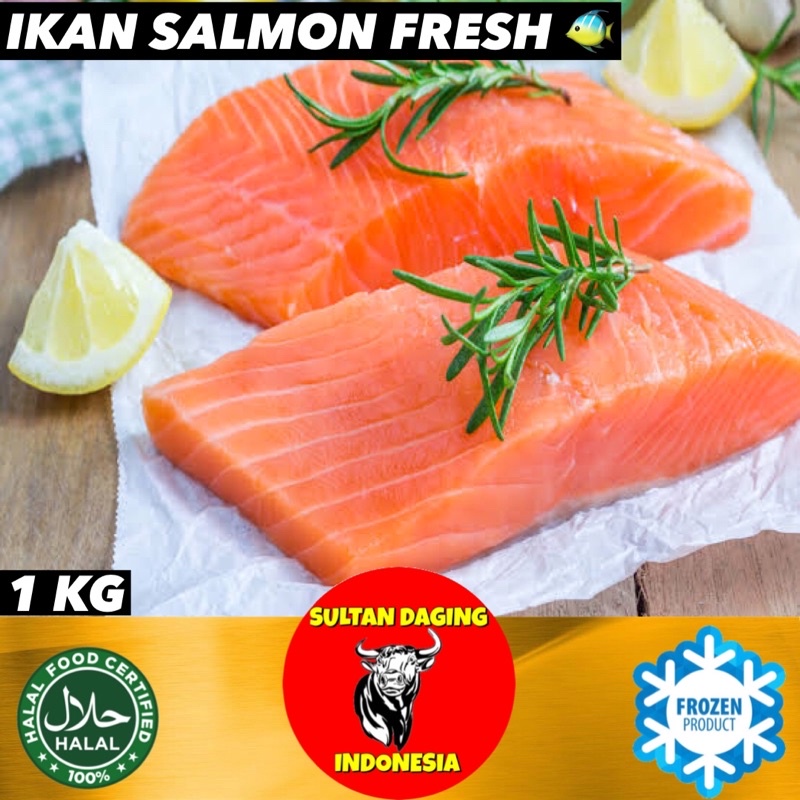 Jual FILLET IKAN SALMON PREMIUM 1 KG IMPORT DARI NORWEGIA/ SALMON ...