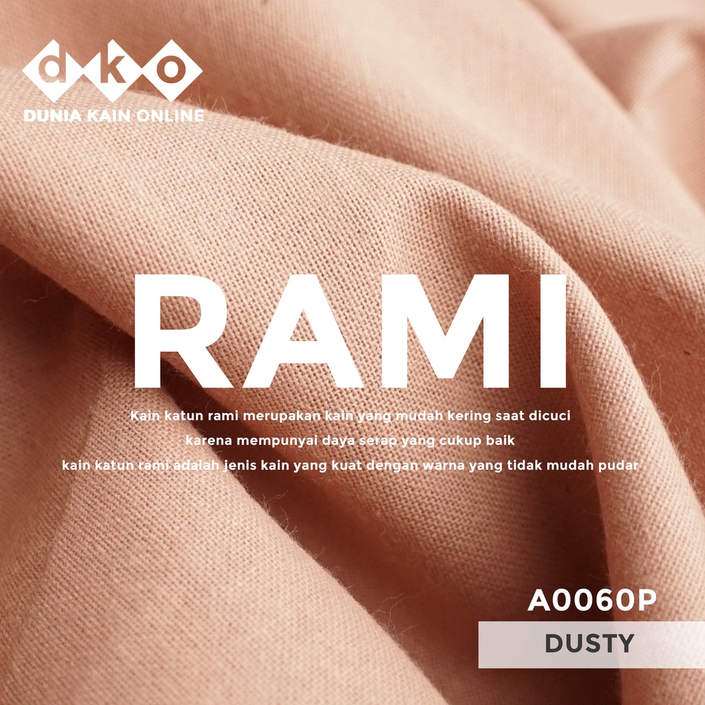 Jual (Variasi) DKO Kain RAMI Linen Premium Warna Dusty | Shopee Indonesia