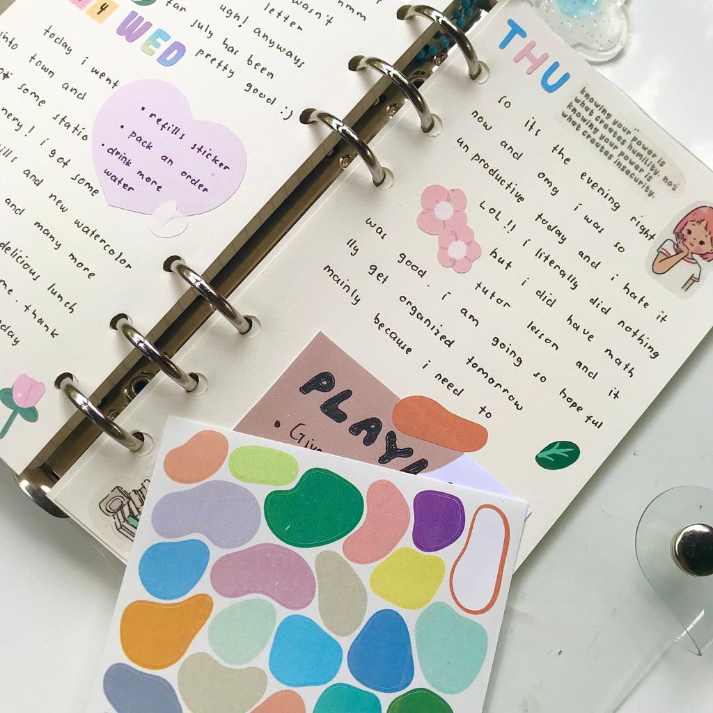 Jual Irregular sticker/ stiker abstrak/ deco journal sticker | Shopee ...
