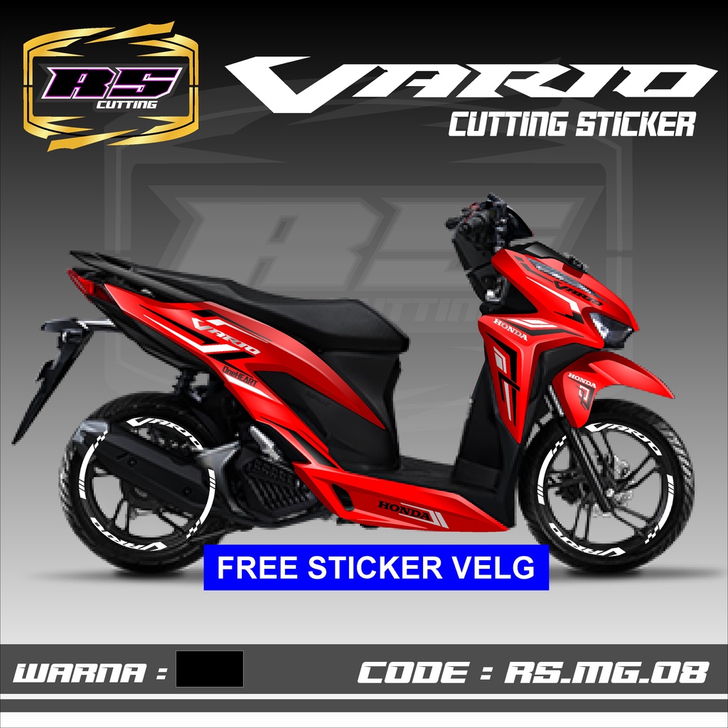 Jual Cutting Sticker Vario - Aksesoris Motor Cuting Honda Vario 125 & 150 Skotlet Stiker ...
