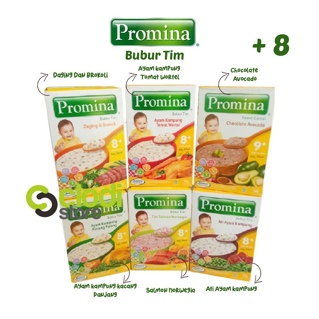 Jual Promina Crunchies 20gr (8bulan) promina homemade Bubur Bayi 120gr ...