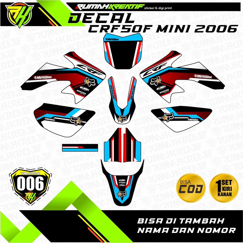 Jual Decal CRF Mini Tahun 2006 - Stiker Motor Trail Mini Terbaru ...