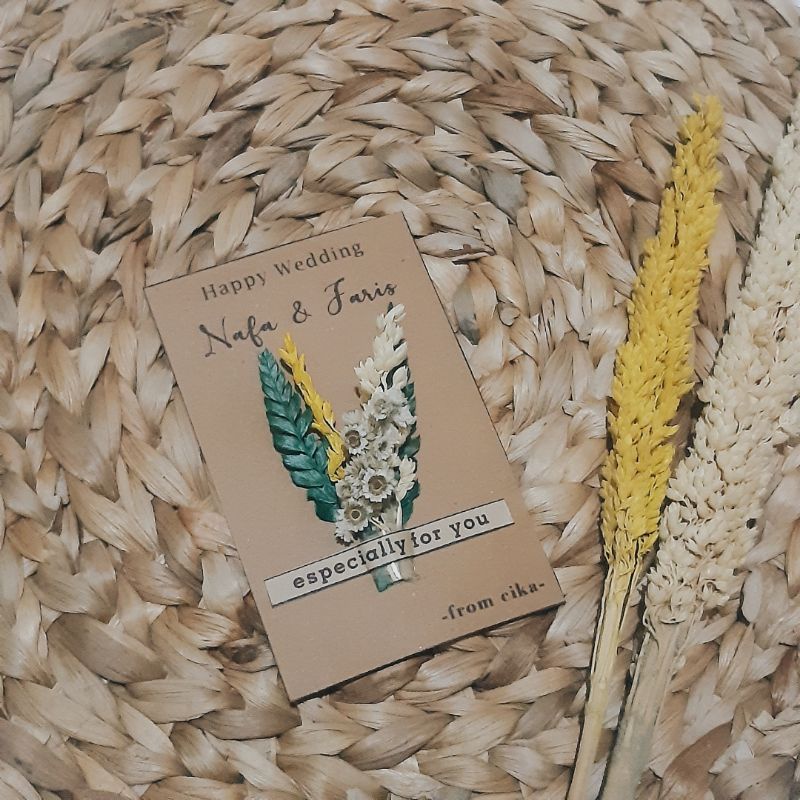 Jual kartu ucapan bunga kering 11×7 cm | Shopee Indonesia