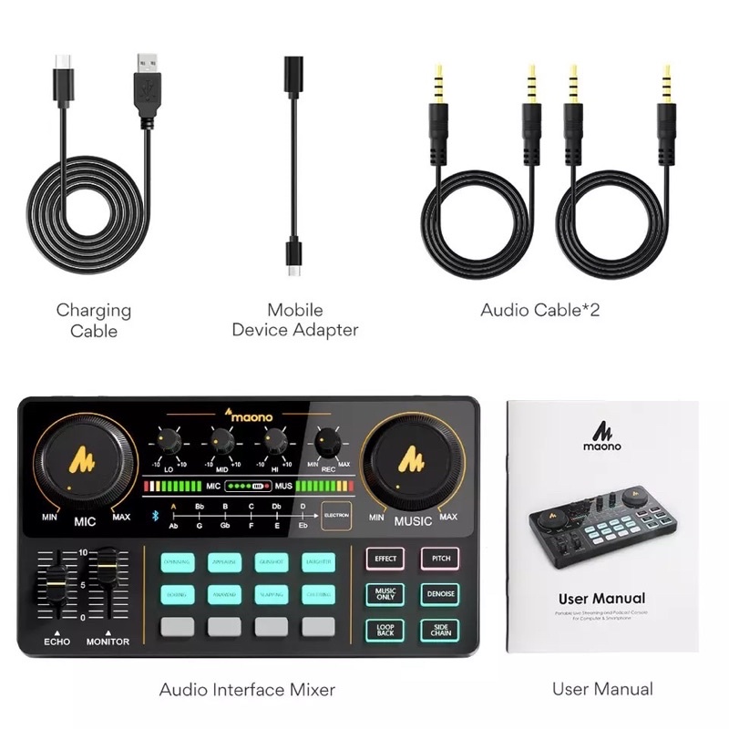 Jual Maono AU-AM200 S1 All In One Podcast (Sound Card + Condenser Mic ...