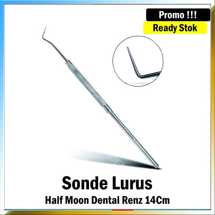 Jual Medtradent - Dental Instrument Sonde Lurus Half Moon Dental Renz ...