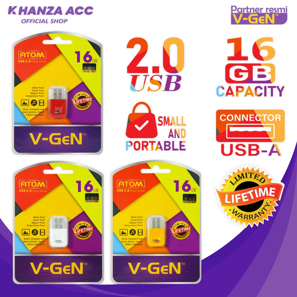 Jual KHANZAACC FLASHDISK VGEN ATOM 16GB | Shopee Indonesia