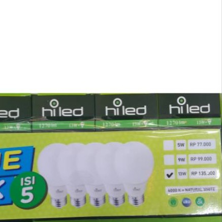 Jual Hiled Lampu Led 13w 4000k Value Pack isi 5pcs | Shopee Indonesia