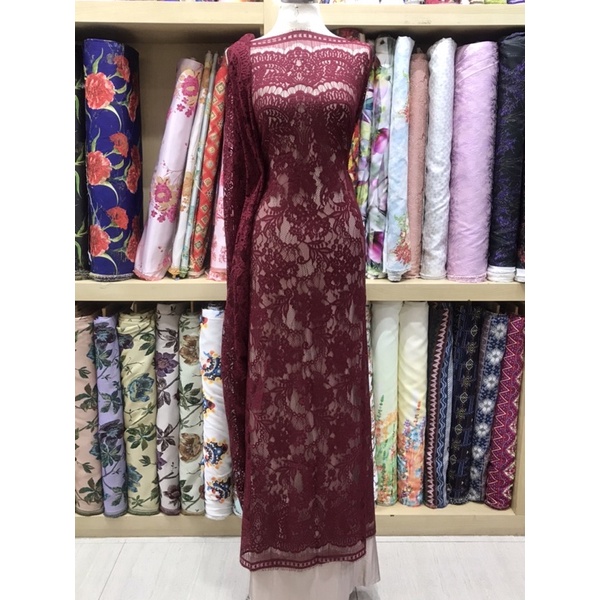 Jual Brokat Panel Cotton/Brokat Katun 331596 (Motif Emilia) | Shopee ...