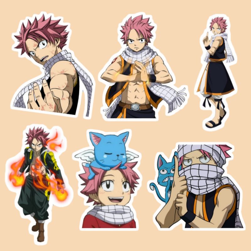 Jual Sticker Anime Fairytail Sticker natsu dragneel gray fullbuster ...
